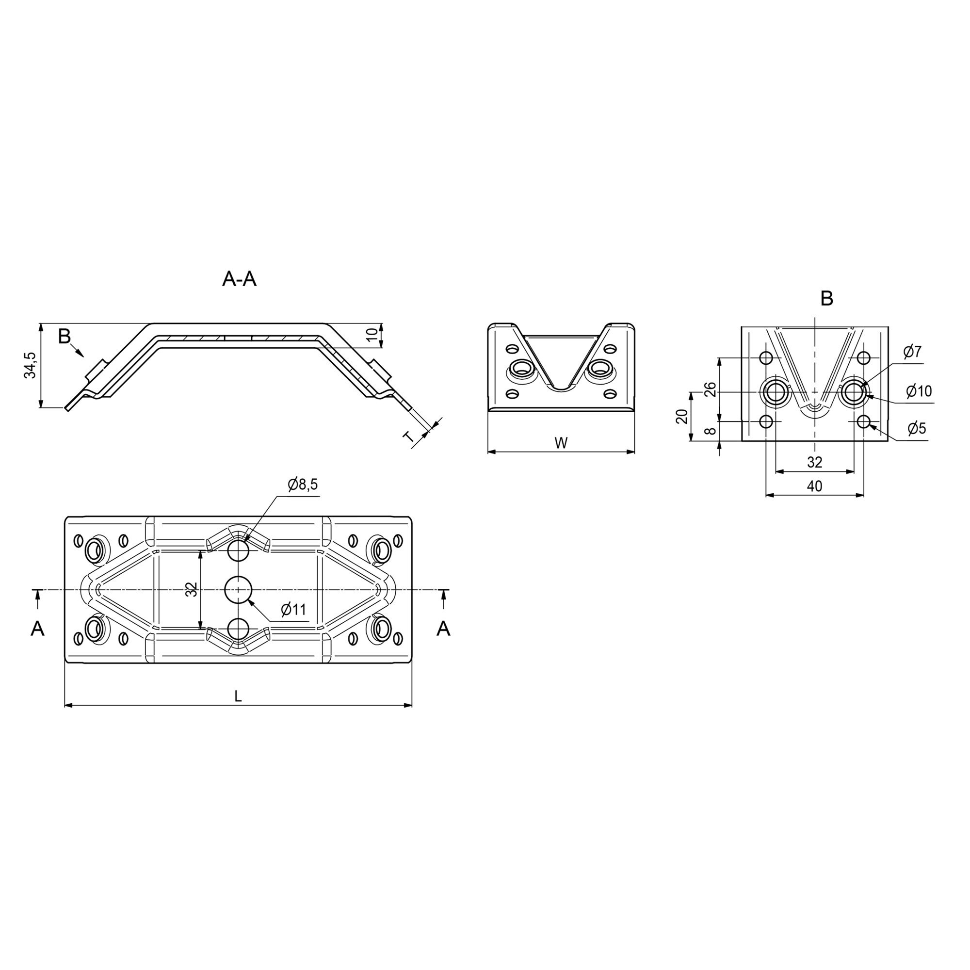 Table Corner Brackets Braces Heavy Duty 142mm Complete Set - Etsy