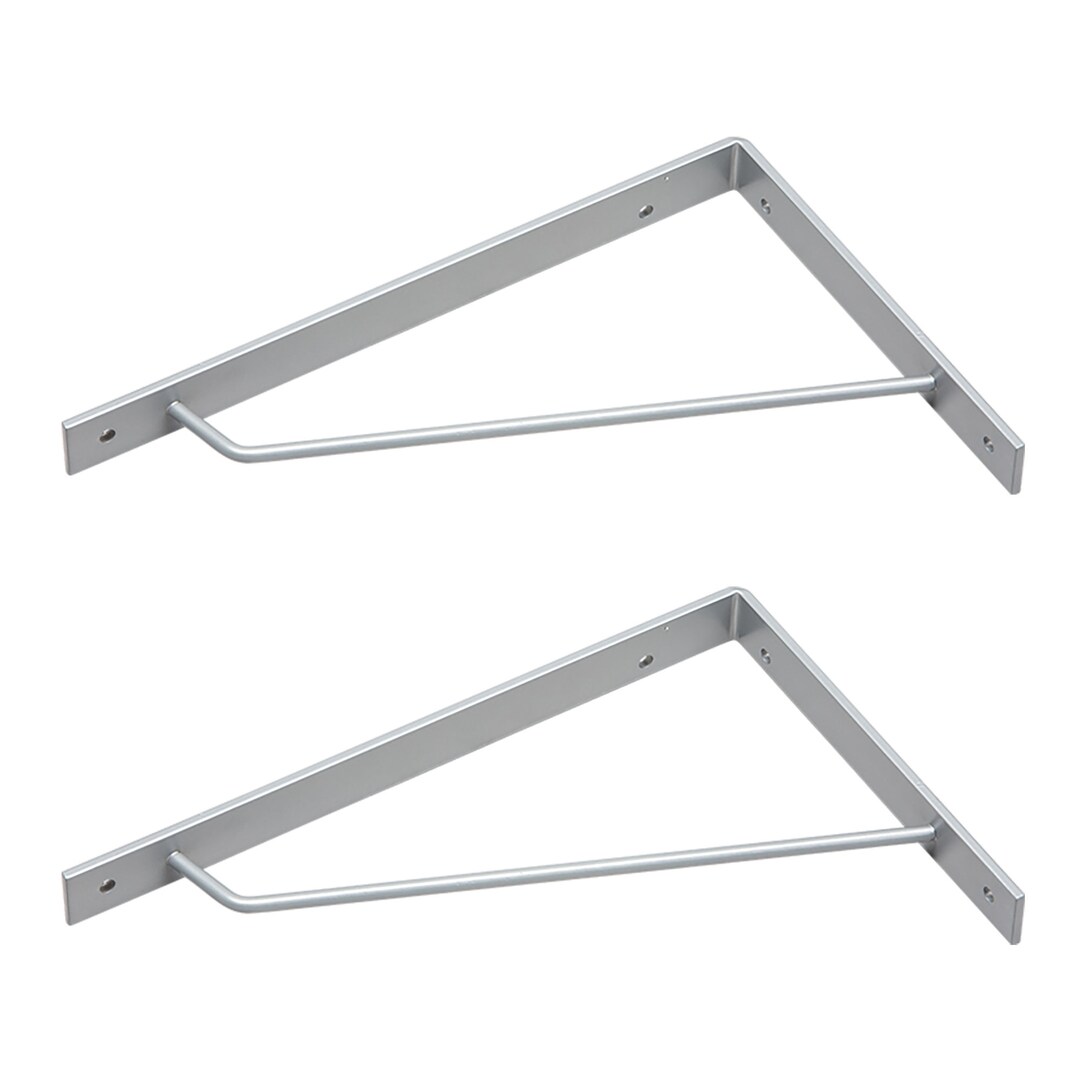 Silver Shelf Brackets Heavy Duty Steel Modern Design 280mm L X 180mm H ...