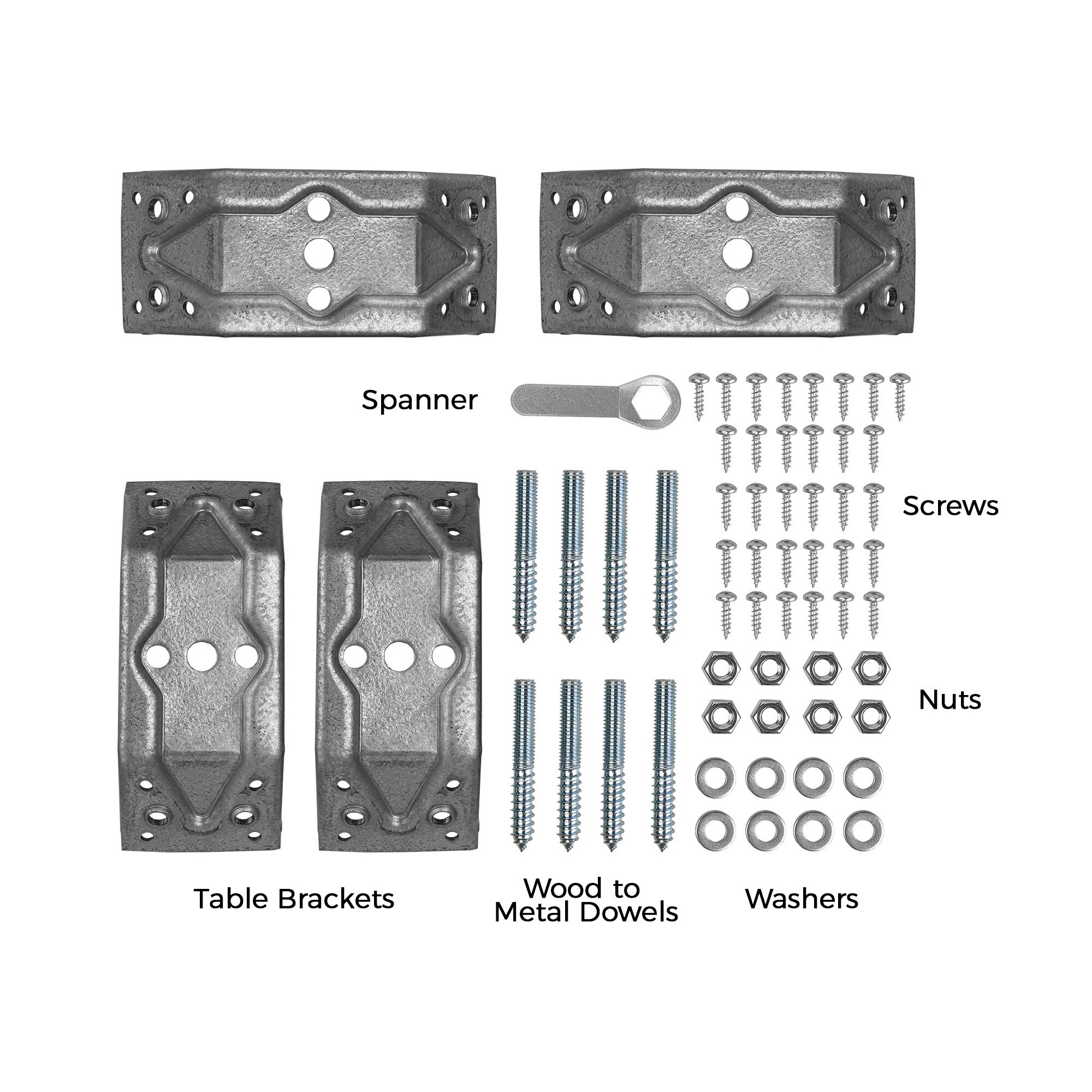 Table Corner Brackets Braces Heavy Duty 142mm Complete Set - Etsy