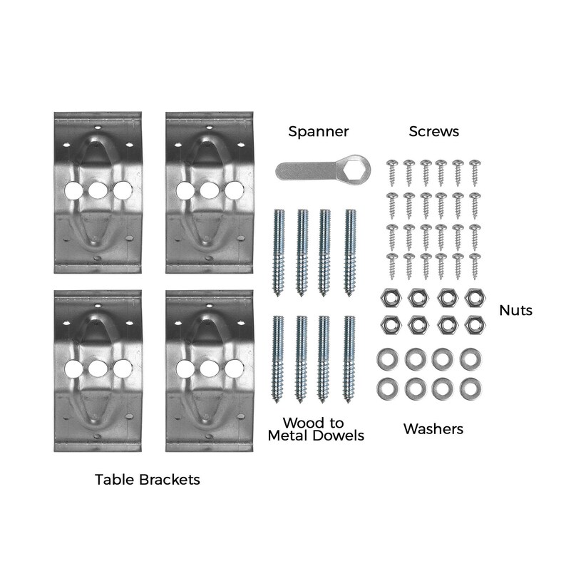 Table Corner Brackets Braces Heavy Duty 100mm Complete Set - Etsy