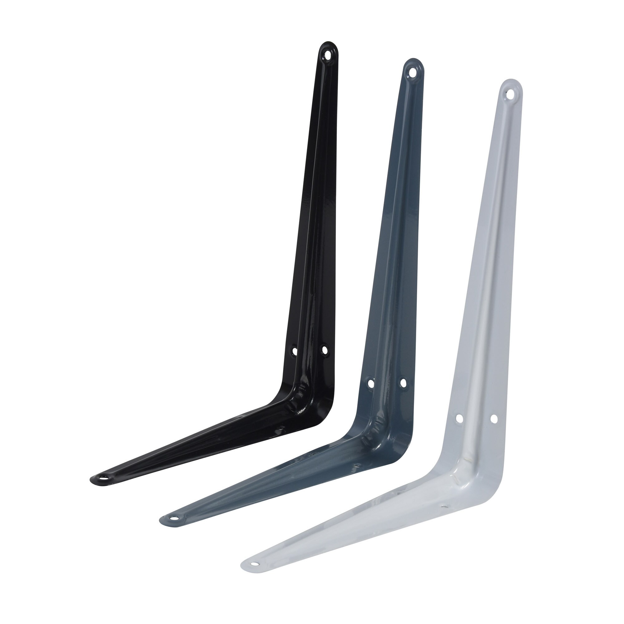 Neptune Shelf Brackets Wall Bracket Supports Shelving Steel GREY BLACK ...