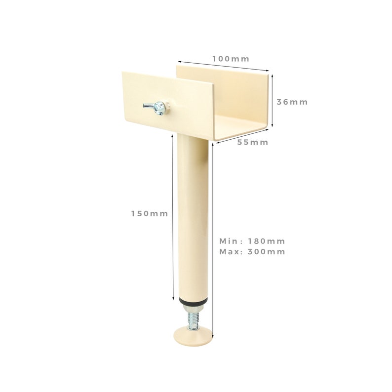 Large Fully Adjustable Universal Centre Rail Support Foot for Use With ...