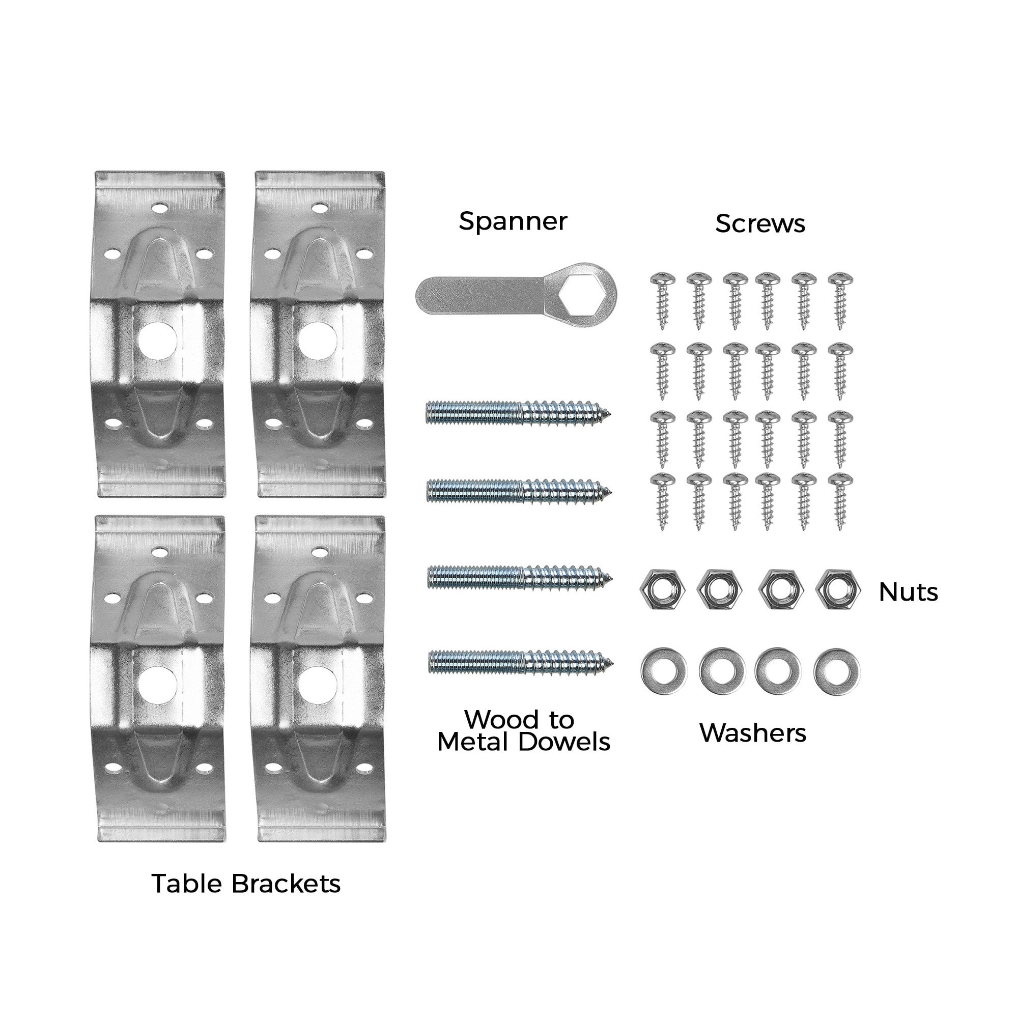 Table Corner Brackets Braces 95mm Complete Set With Spanner - Etsy