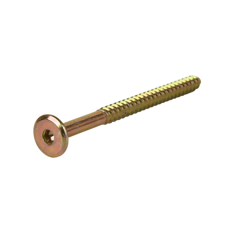 90mm Furniture Wood/timber Connector Screws Hex Drive Steel Flat Head ...