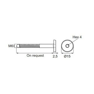 M6 6mm 30mm Long Furniture Connecting Bolts Hex Allen Key - Etsy