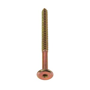 90mm Furniture Wood/timber Connector Screws Hex Drive Steel Flat Head ...