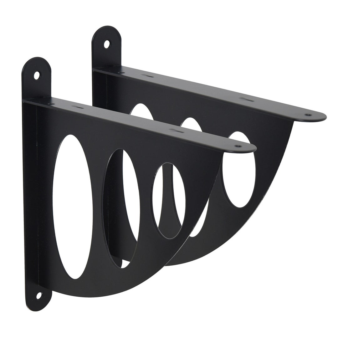 Saturn Black Wall Shelf Shelving Brackets Decorative Modern - Etsy