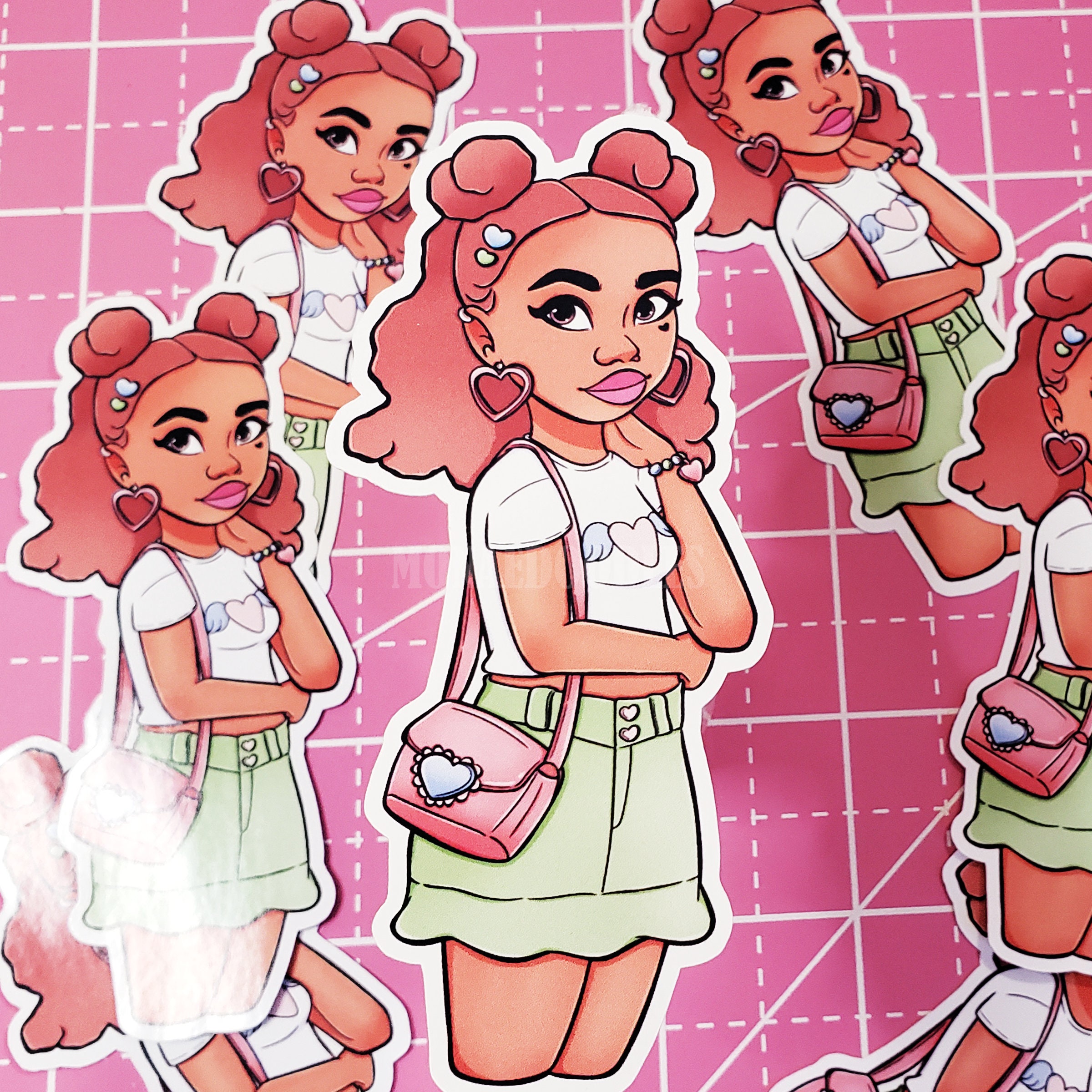 Angel Heart Girl Sticker Y2k Aesthetic Cute Stationary - Etsy