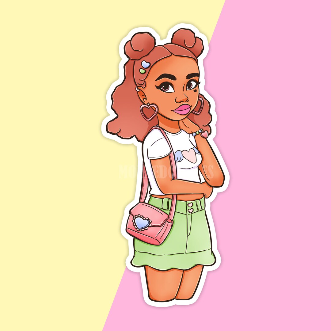 Angel Heart Girl Sticker Y2k Aesthetic Cute Stationary - Etsy