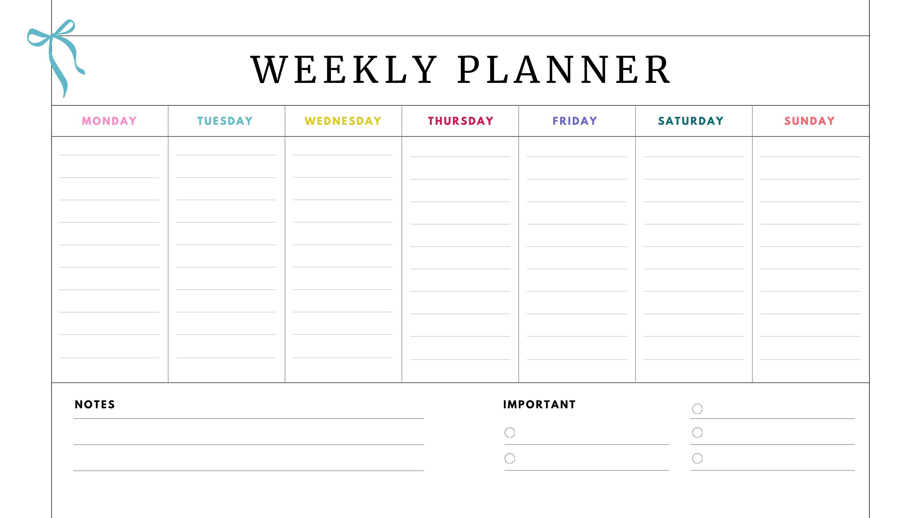 Digital Weekly Planner PDF: Printable iPad Tablet Organizer - Etsy