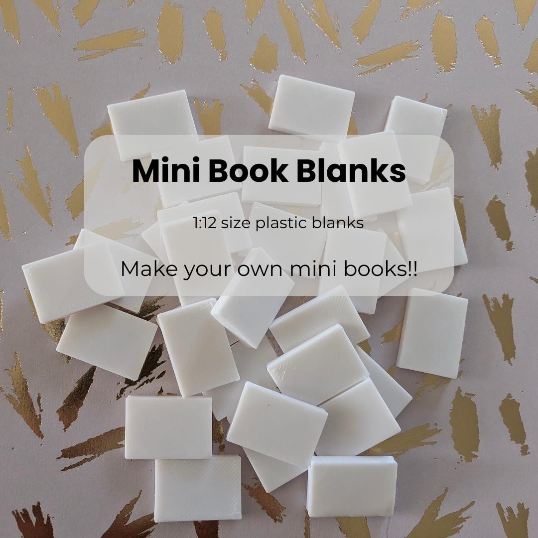 1:12 Mini Book Blanks - 3d Printed Miniature Books for Dollhouses, TBR ...