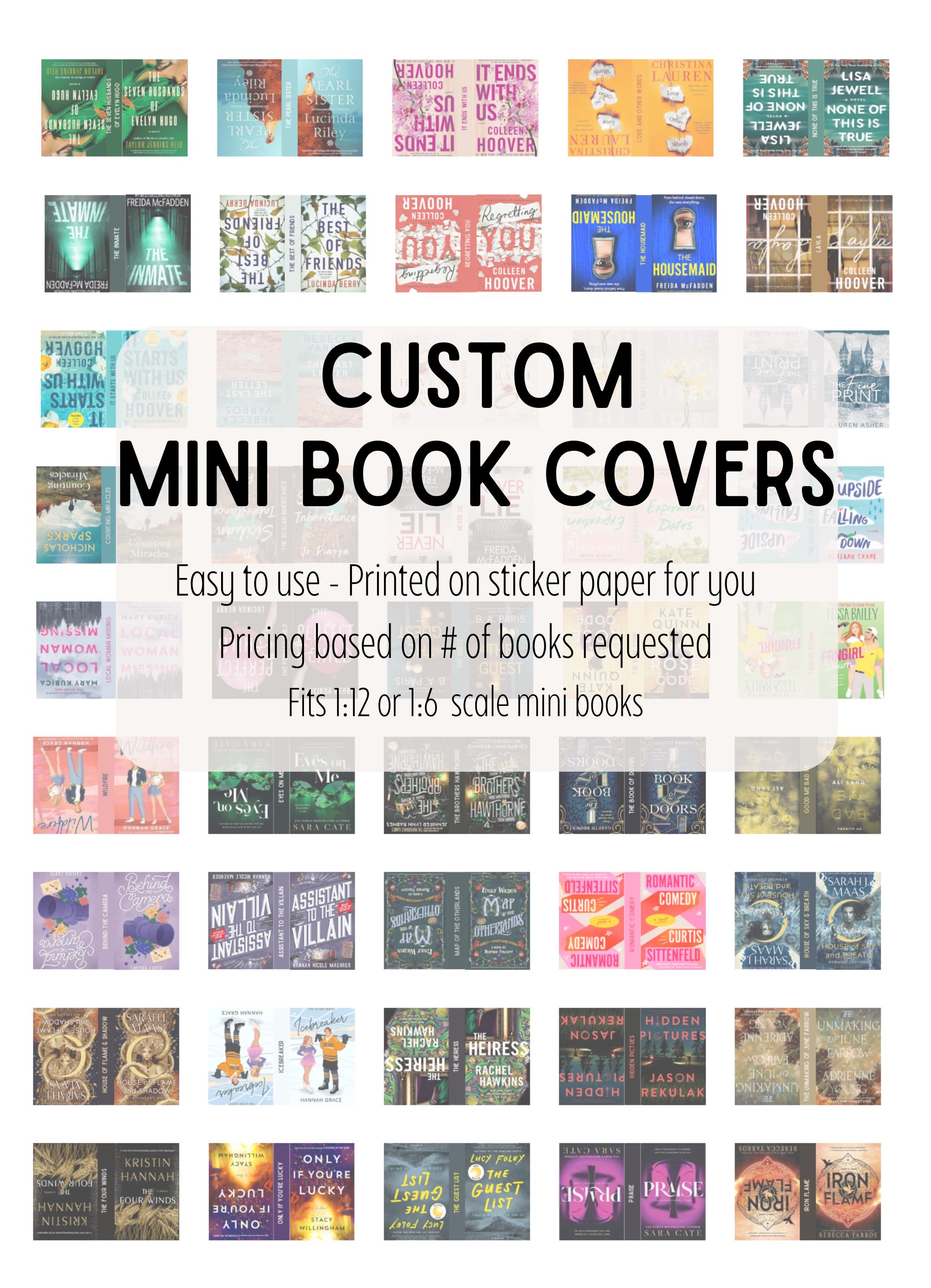 Custom Mini Book Cover Stickers: Personalized Reading List - Etsy