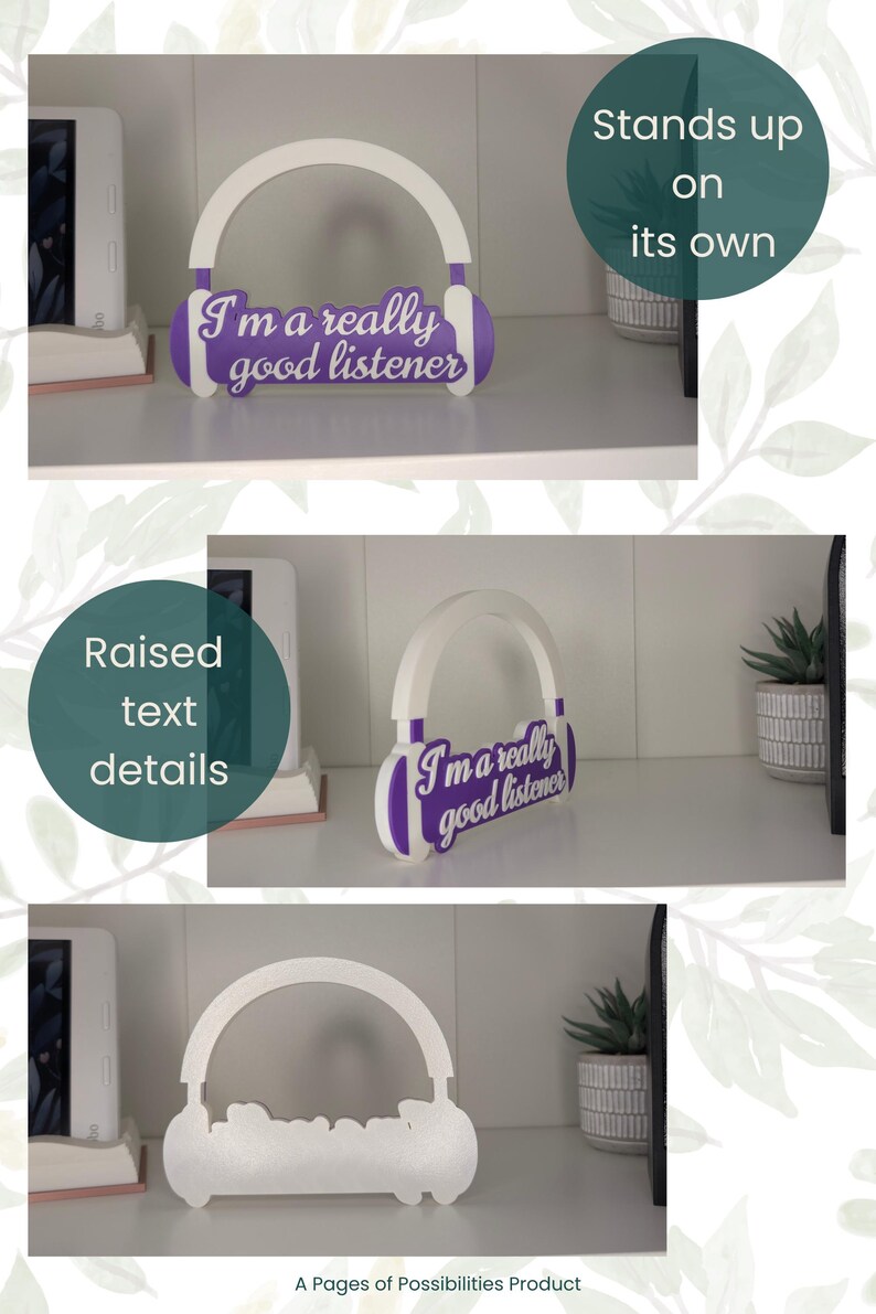 I’m a Really Good Listener – 3d Printed Audiobook Bookshelf Decor - Etsy