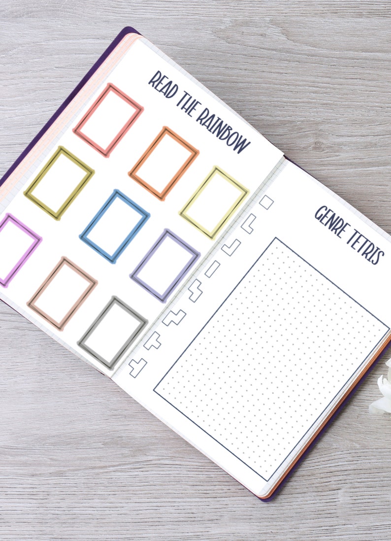 Reading Challenges Page Set Printable Reading Journal PDF Instant ...