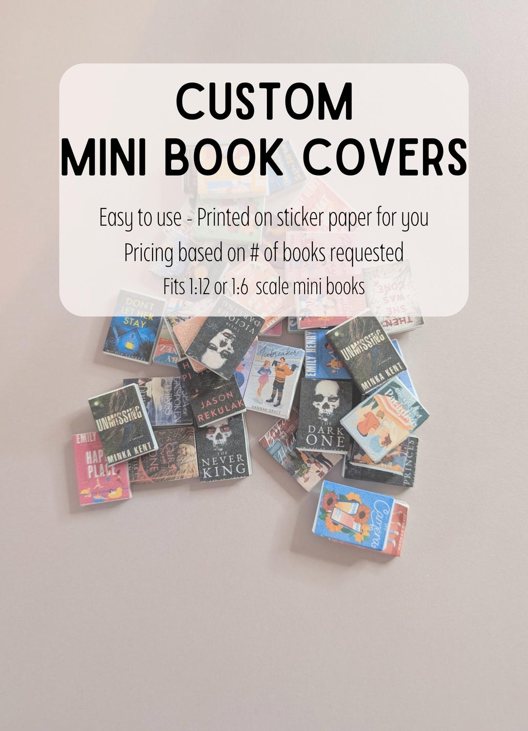 Custom Mini Book Cover Stickers: Personalized Reading List - Etsy