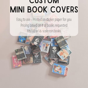Custom Mini Book Cover Stickers: Personalized Reading List - Etsy