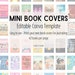 Mini-book Cover Template 1:6 Size - Editable Canva File for Book Cover ...