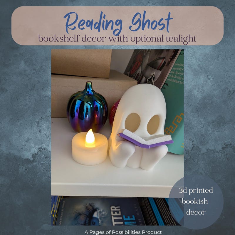 3d Printed Ghost Reading - Etsy
