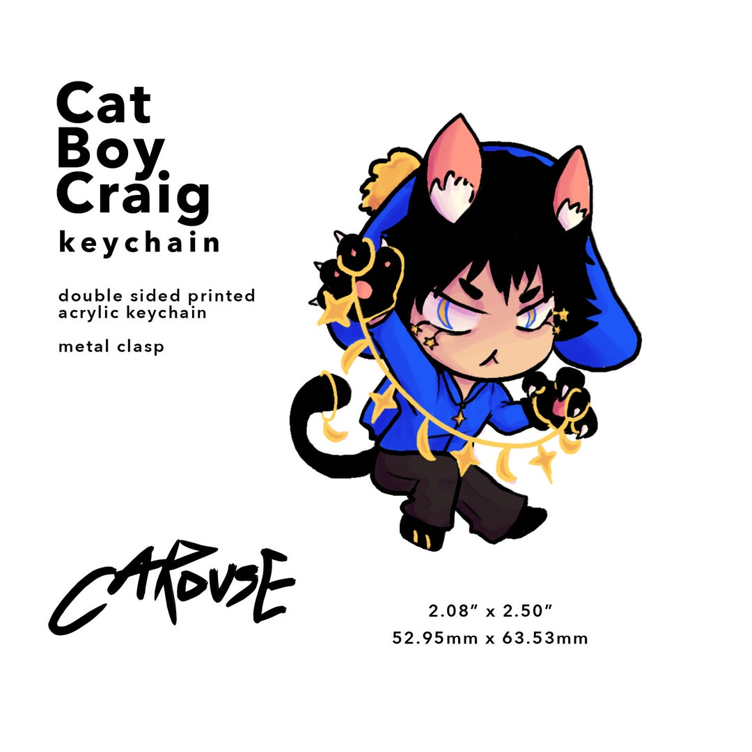 Catboy Craig Acrylic Keychain - Etsy