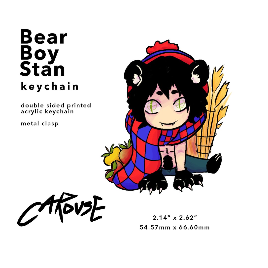 Bear Boy Stan Acrylic Keychain - Etsy