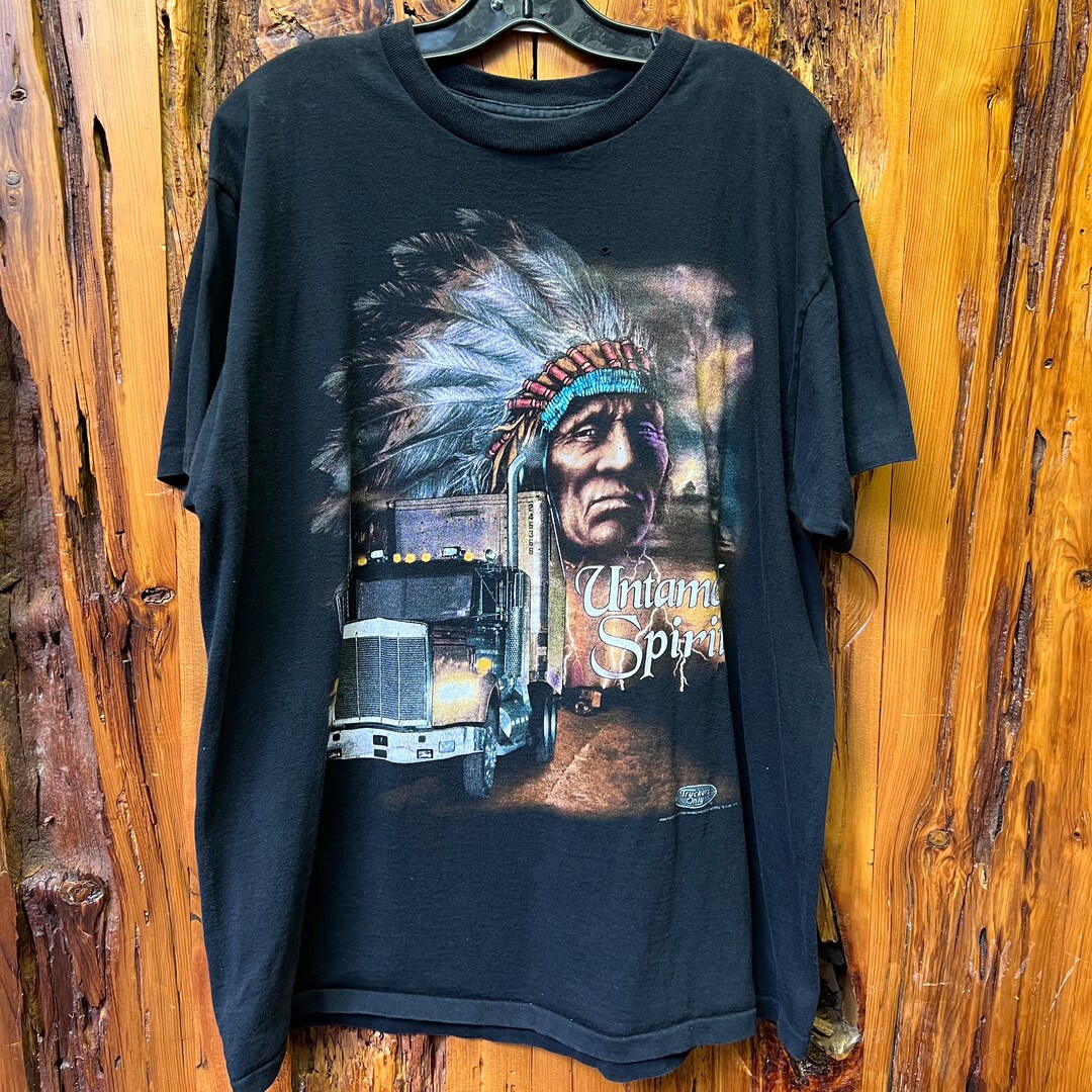 Vintage 1993 3D Emblem Untamed Spirit Spell Out Single Stitch - Etsy