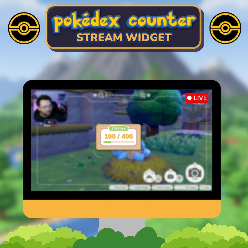 Animated Pokedex Stream Widget: 8 Themes, Twitch Overlay (2 X Pokopia ...