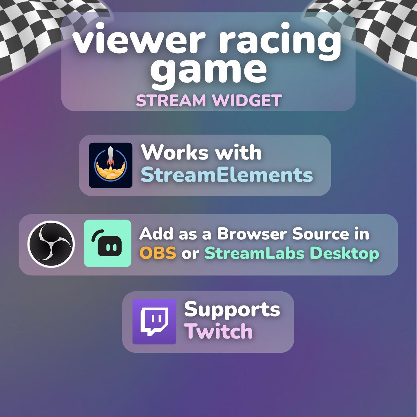 Viewer Racing Game Widget for Twitch | Interactive Stream Overlay ...