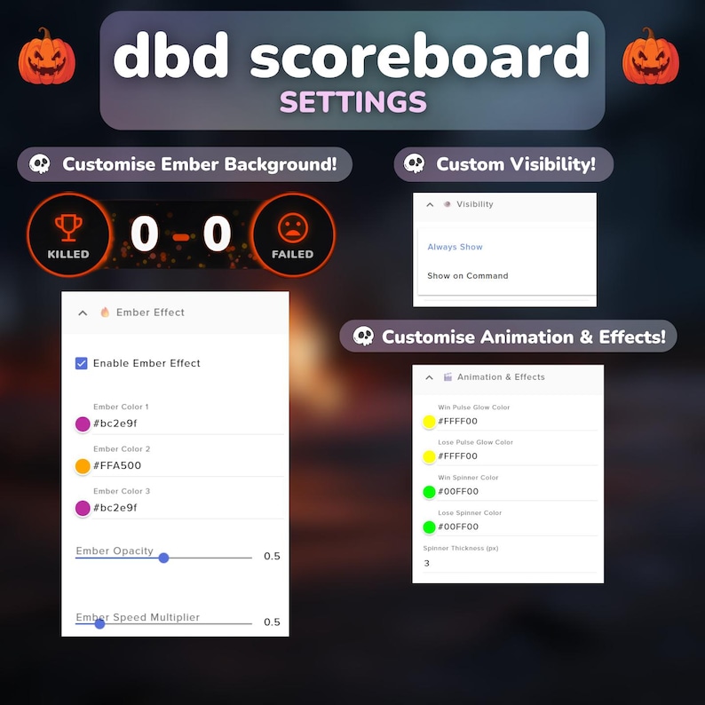 Animated DBD Scoreboard Widget for Streamelements/obs (win/loss Tracker ...