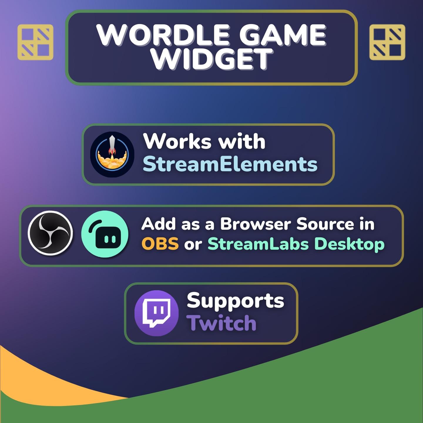 Wordle Game Widget for Twitch Stream | Chat-controlled Word Puzzle Game ...