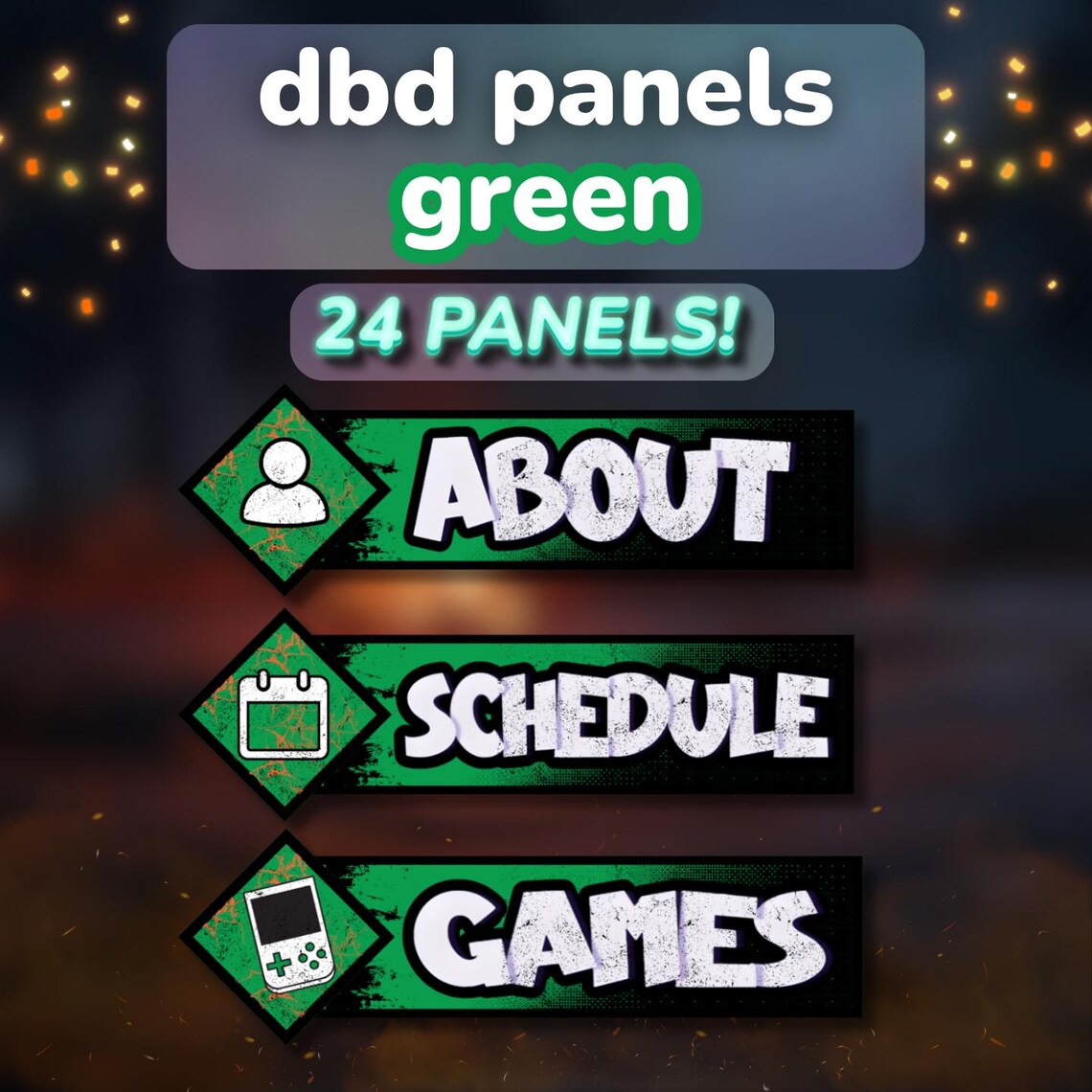 Green DBD Twitch Panel Pack (x24) | Dead by Daylight | Instant Download ...