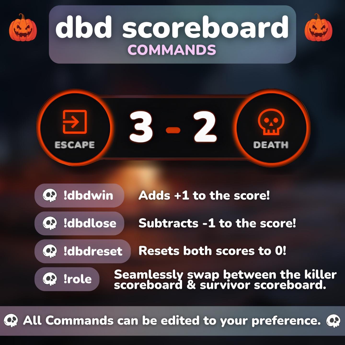 Animated DBD Scoreboard Widget for Streamelements/obs (win/loss Tracker ...