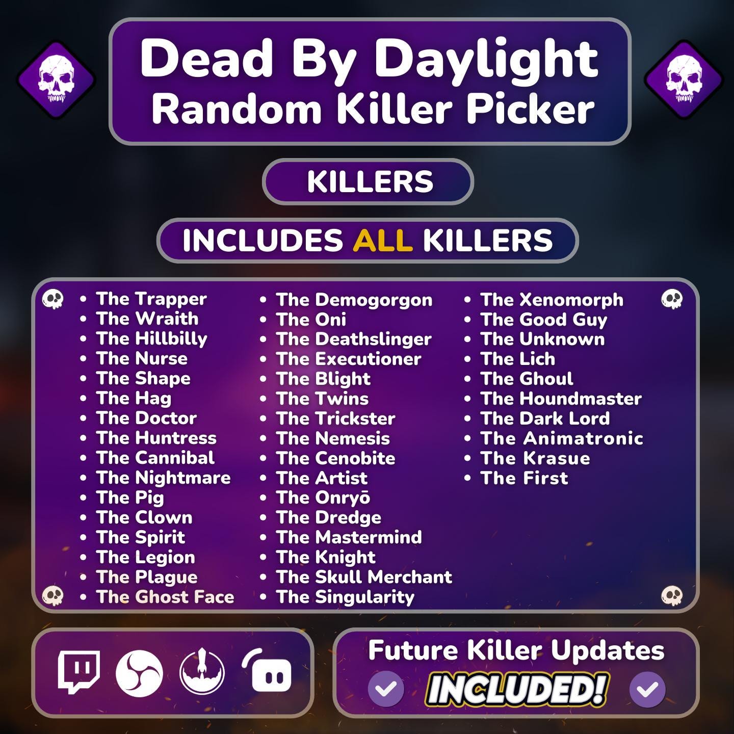Ultimate DBD Widget Bundle | Animated Randomizers & Perk Roulette | 3 ...