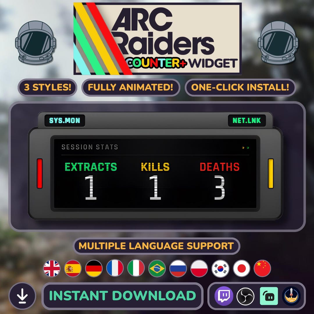 Animated Arc Raiders Style Counter PLUS - Multi-language, Auto-save ...