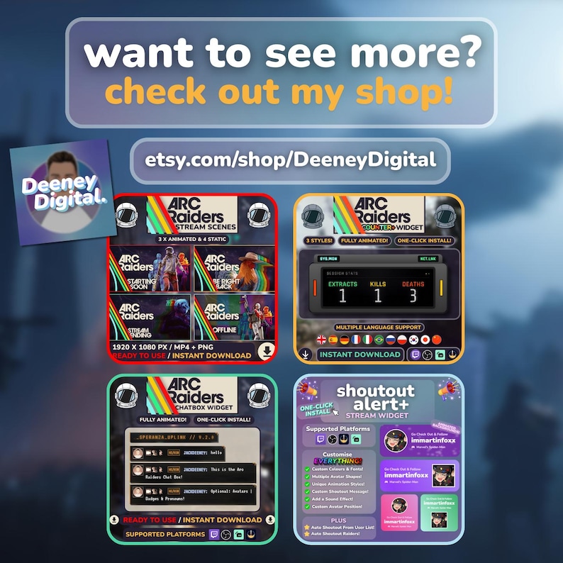 Arc Raiders Style Extraction Radar | Animated Kill & Death Counter for ...