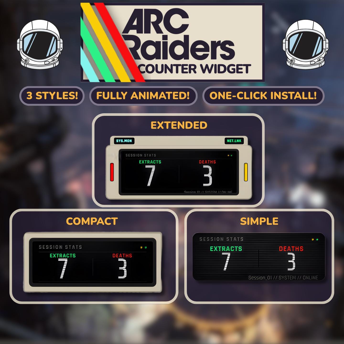 Animated Arc Raiders Style Counter - Multi-language, Auto-save, Chat ...
