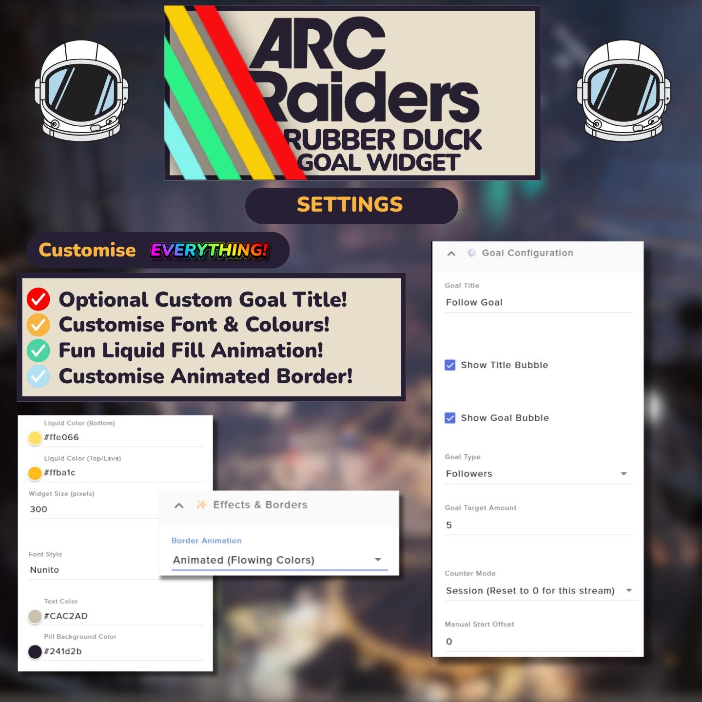 Animated Rubber Duck Goal Widget - Arc Raiders Style - Tactical Stream ...