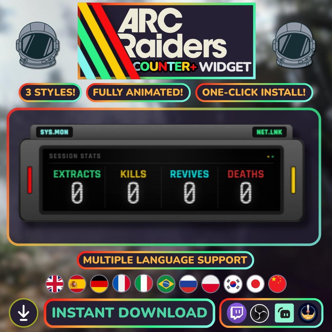 Animated Arc Raiders Style Counter PLUS - Multi-language, Auto-save ...