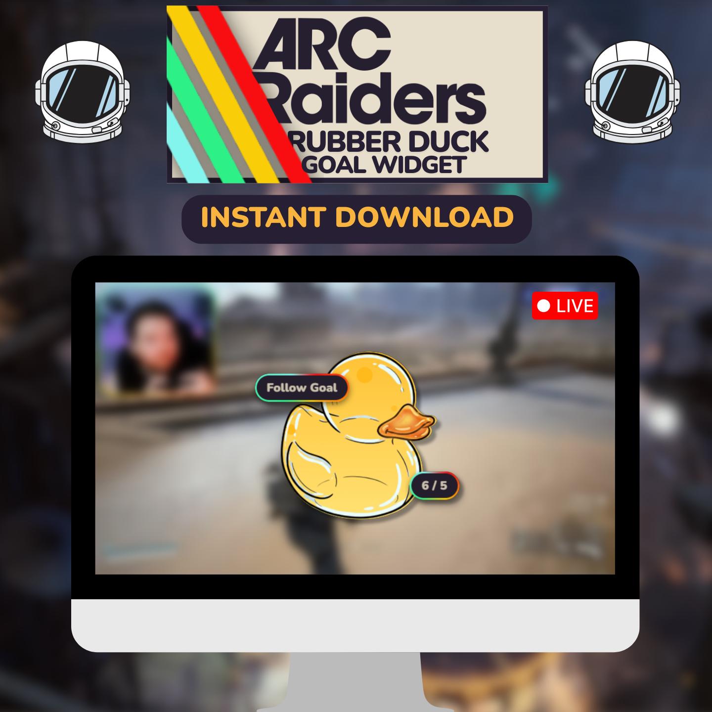 Animated Rubber Duck Goal Widget - Arc Raiders Style - Tactical Stream ...