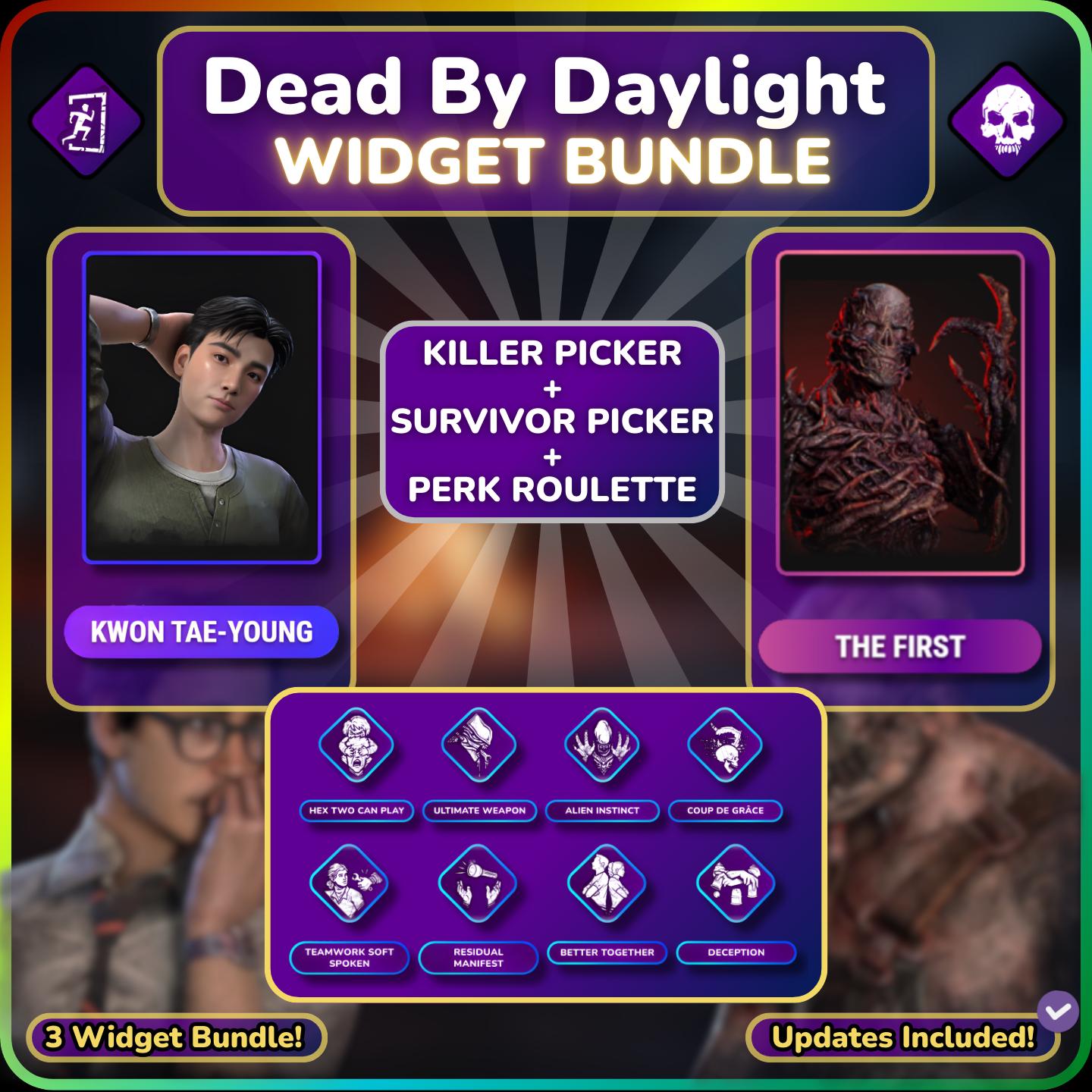 Ultimate DBD Widget Bundle | Animated Randomizers & Perk Roulette | 3 ...