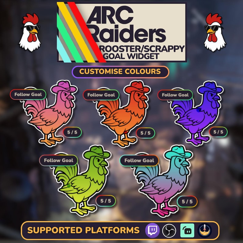 Animated Rooster/scrappy Goal Widget - Arc Raiders Style - Tactical ...