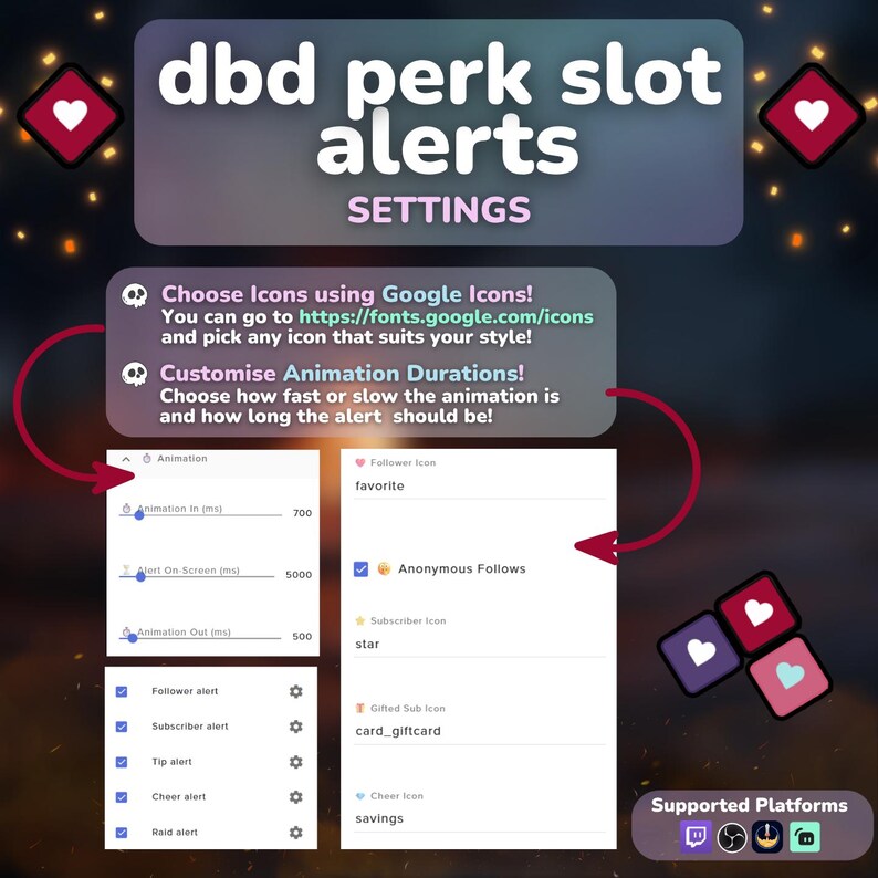 Animated DBD Perk Alerts | Twitch Overlay (instant Download) - Etsy