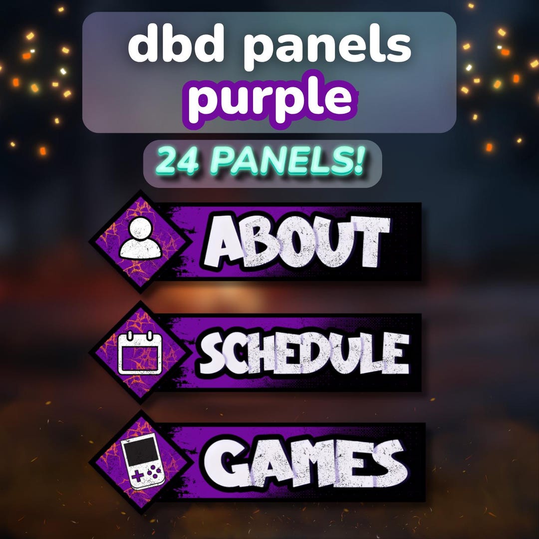 Purple DBD Twitch Panel Pack (x24) | Dead by Daylight | Instant ...