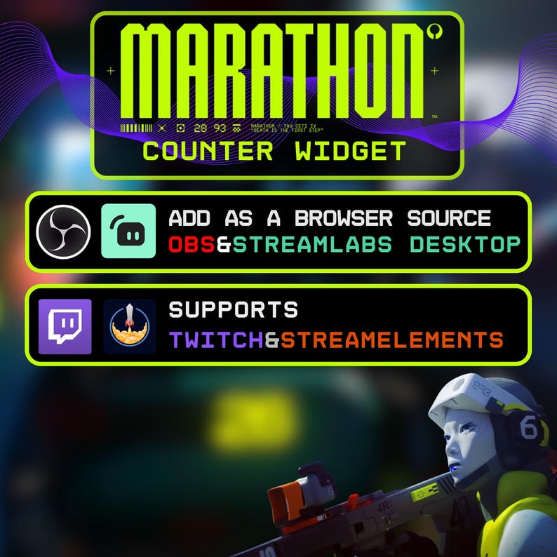 Marathon Game Stream Overlay | Animated Extraction & Kill Counter for ...