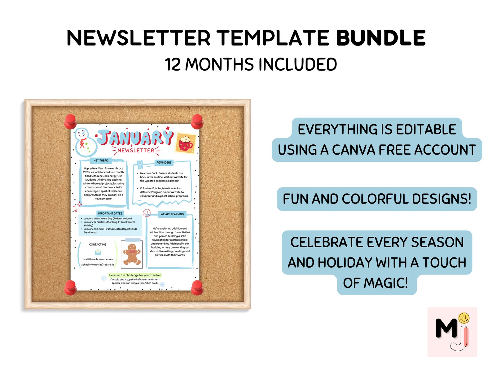 Editable Teacher Newsletter Template Bundle, Classroom Newsletter ...