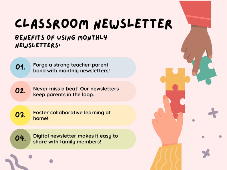 January Newsletter Template, Editable Newsletter, Monthly Newsletter ...