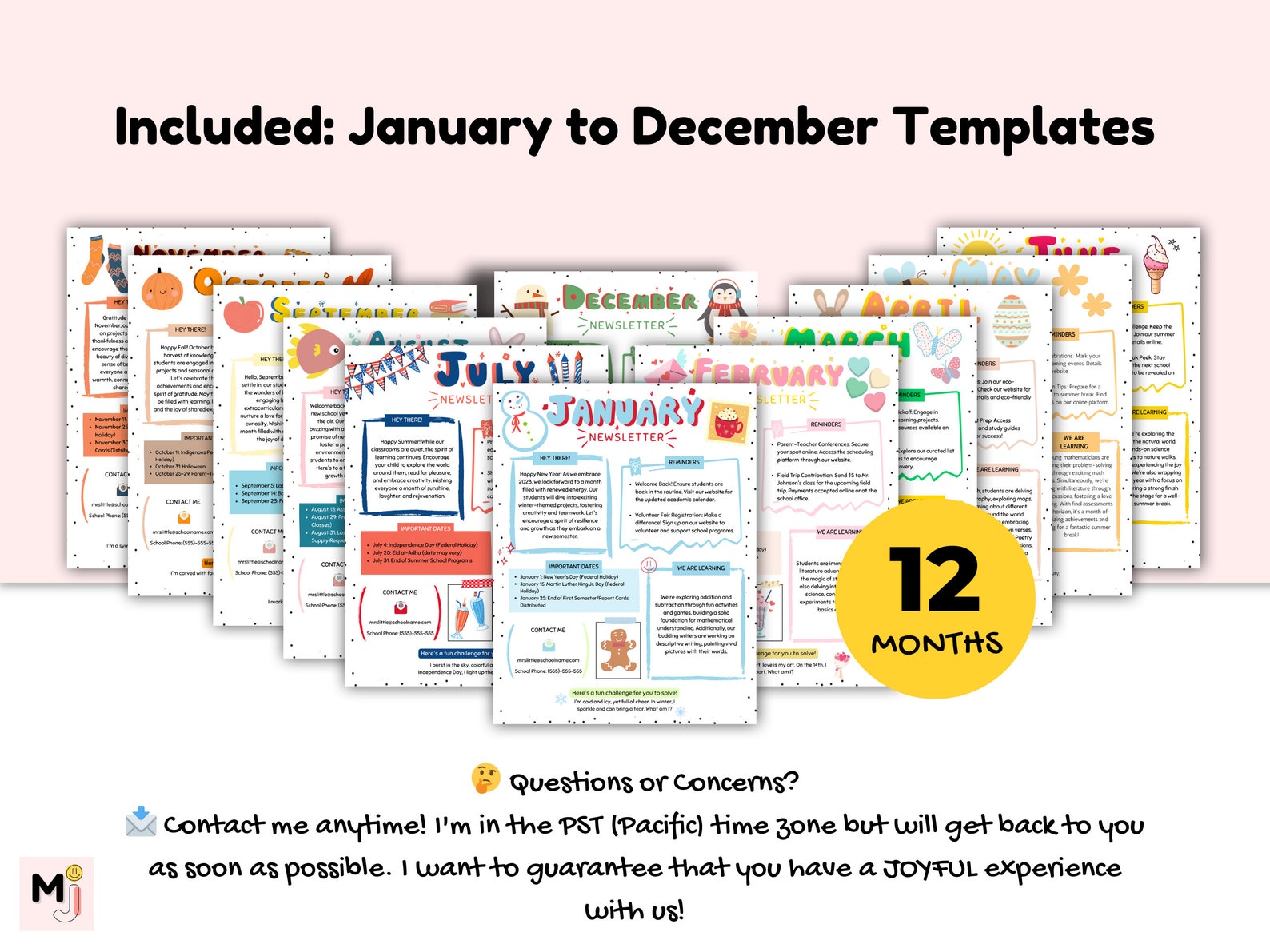 Editable Teacher Newsletter Template Bundle, Classroom Newsletter ...