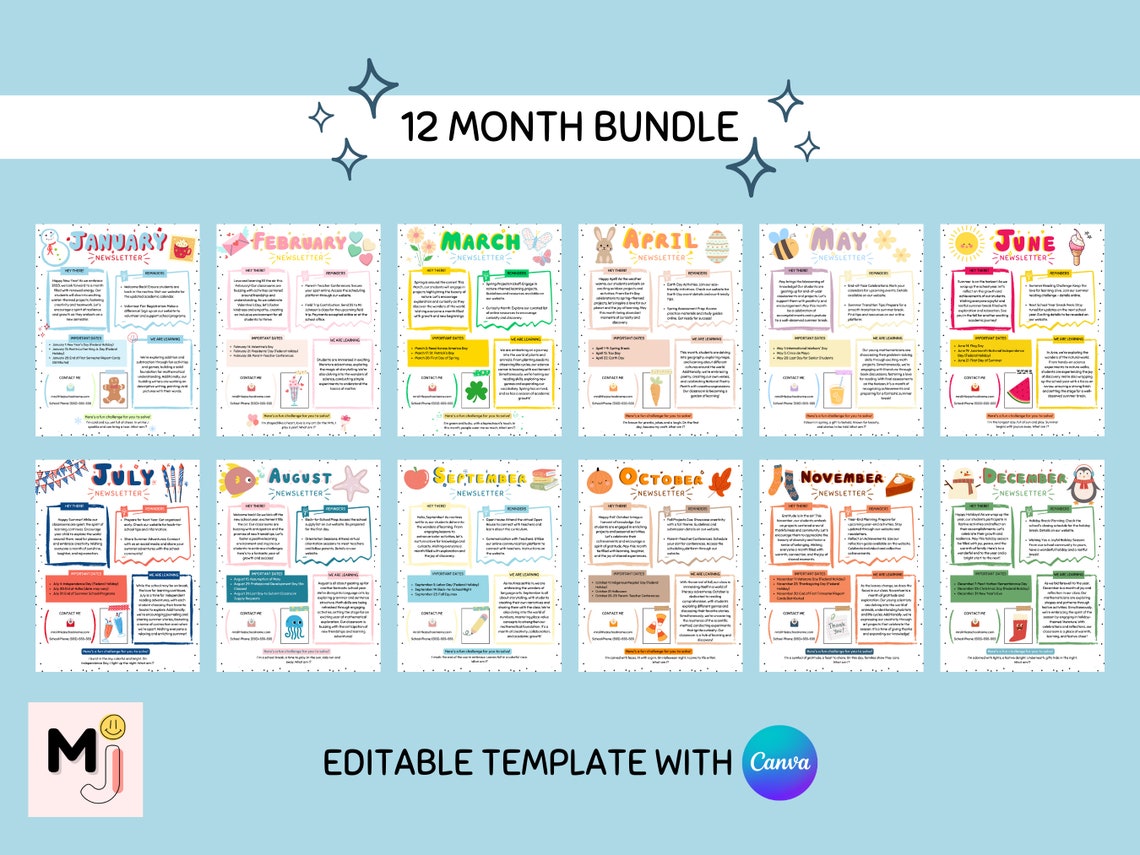 Editable Teacher Newsletter Template Bundle, Classroom Newsletter ...