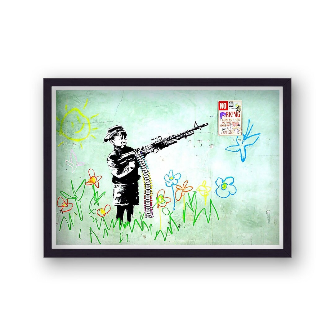Banksy Crayon Boy - Etsy