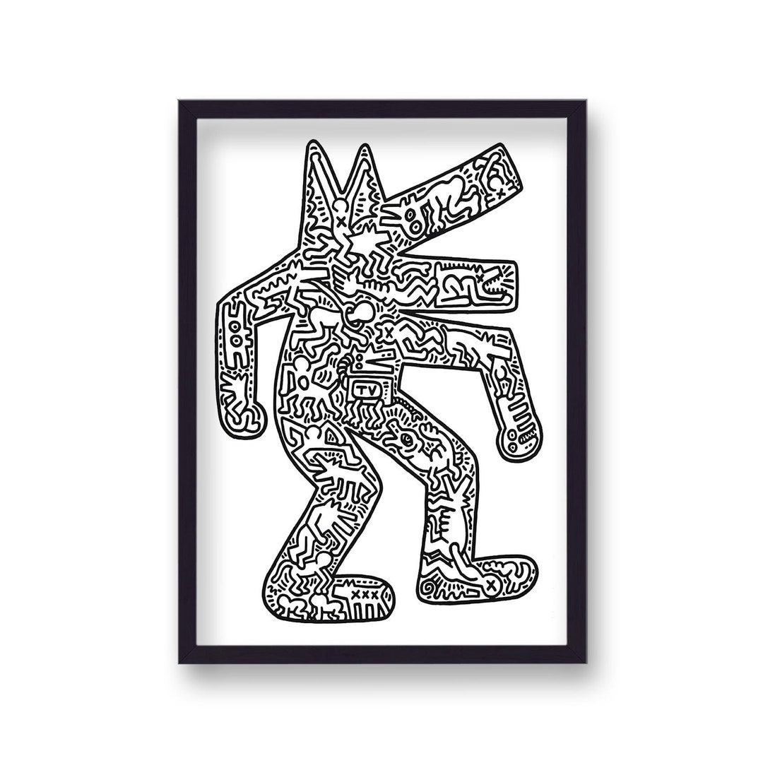 Keith Haring Walking Dog Collage Figure - Etsy