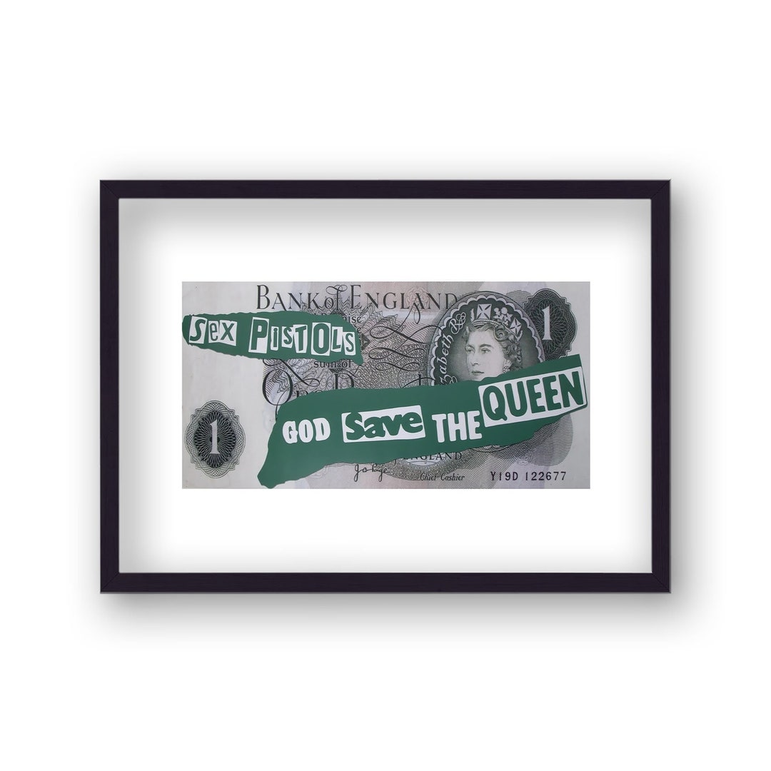 Banksy Sex Pistols God Save The Queen Pound Note Etsy